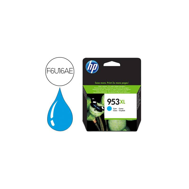 Cartucho HP 953XL color Cian F6U16AE (64728) - Materialescolar.es