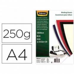 Tapa de Encuadernacion Carton Brillo Fellowes DIN A4 Color Azul (155183)