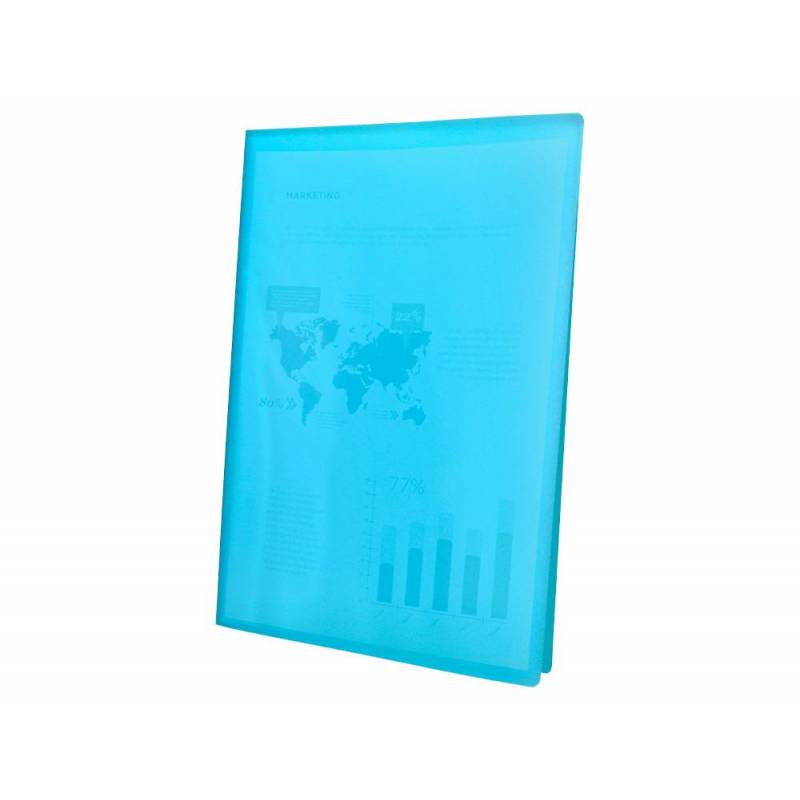 Carpeta Beautone escaparate azul 10 fundas fijas Din a4 (52106)
