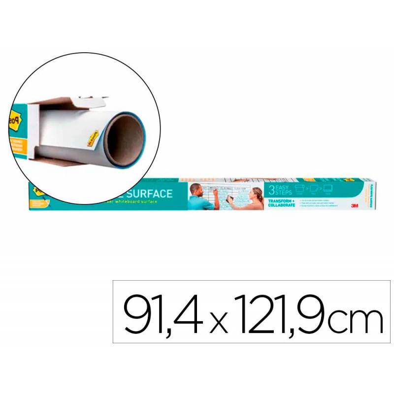 PIZARRA BLANCA POST-IT SUPER STICKY FLEX ROLLO ADHESIVO (166190)